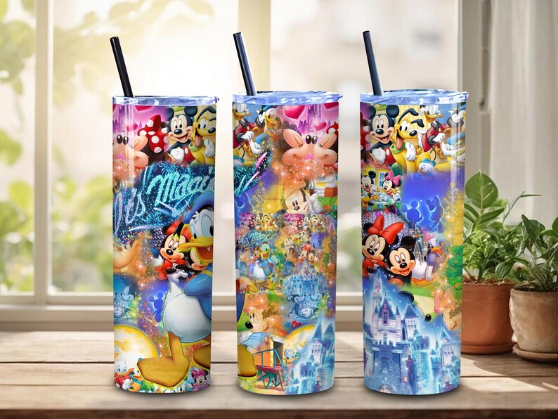Donald Duck 20oz Skinny Tumbler Wrap PNG, Mickey and Friends Tumbler ...