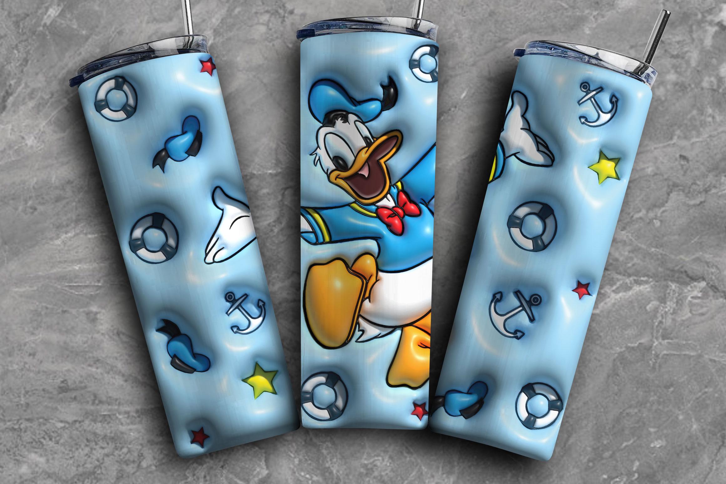 Donald Duck Inflated Tumbler Wrap PNG, Disneyland Characters Inflated ...