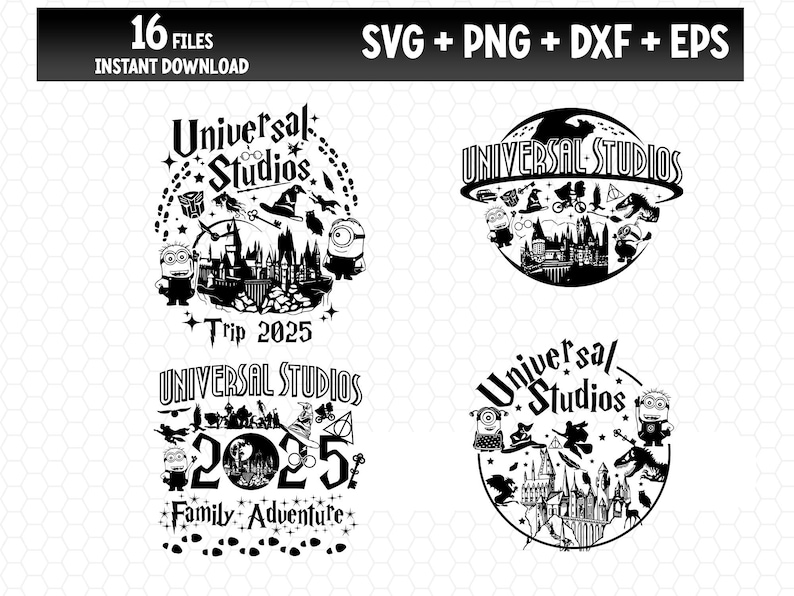 Bundle Universal Studios SVG File for Cricut, Retro Universal Studios ...
