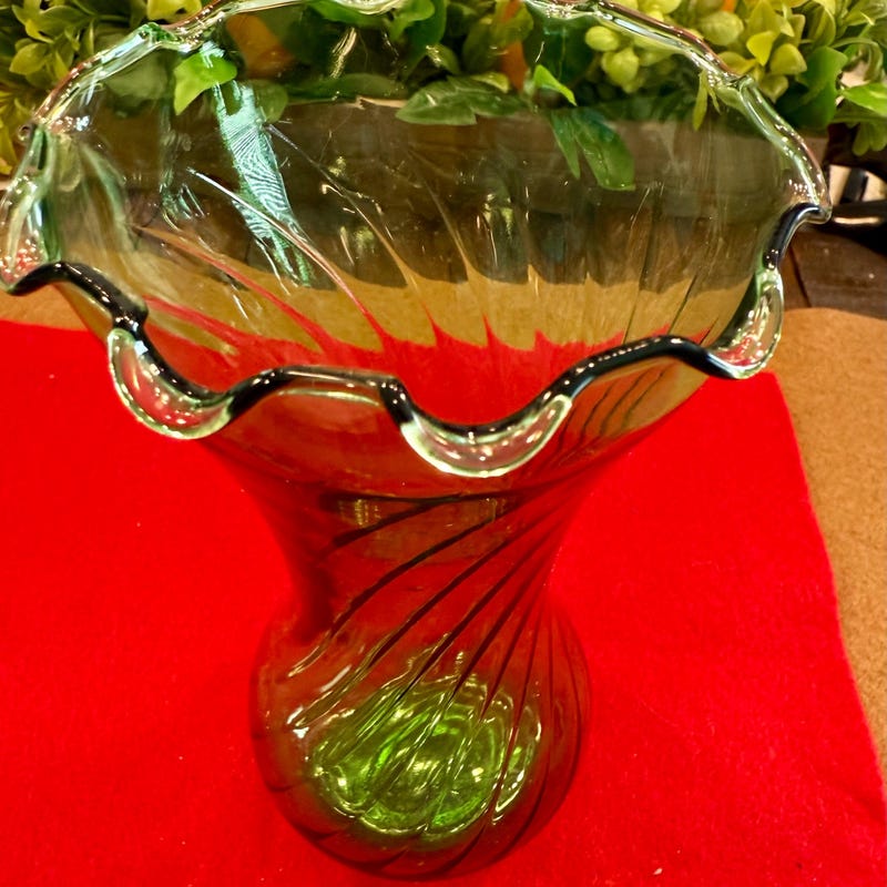 Anchor Hocking Swirl Vase - Etsy