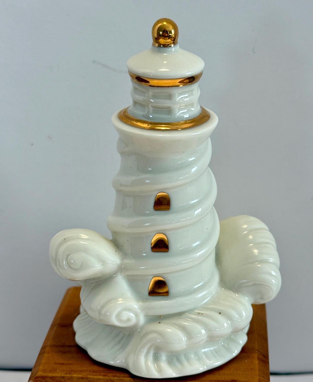 This is a Lenox Ivory & Gold China Lighthouse Figurine With 24k Gold ...