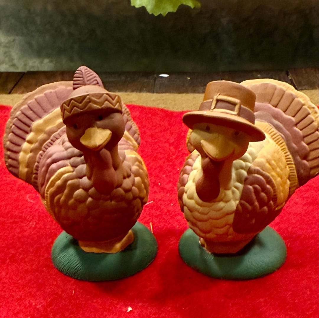 Vintage Avon Plastic Turkey Pilgrim Salt and Pepper Shakers ...