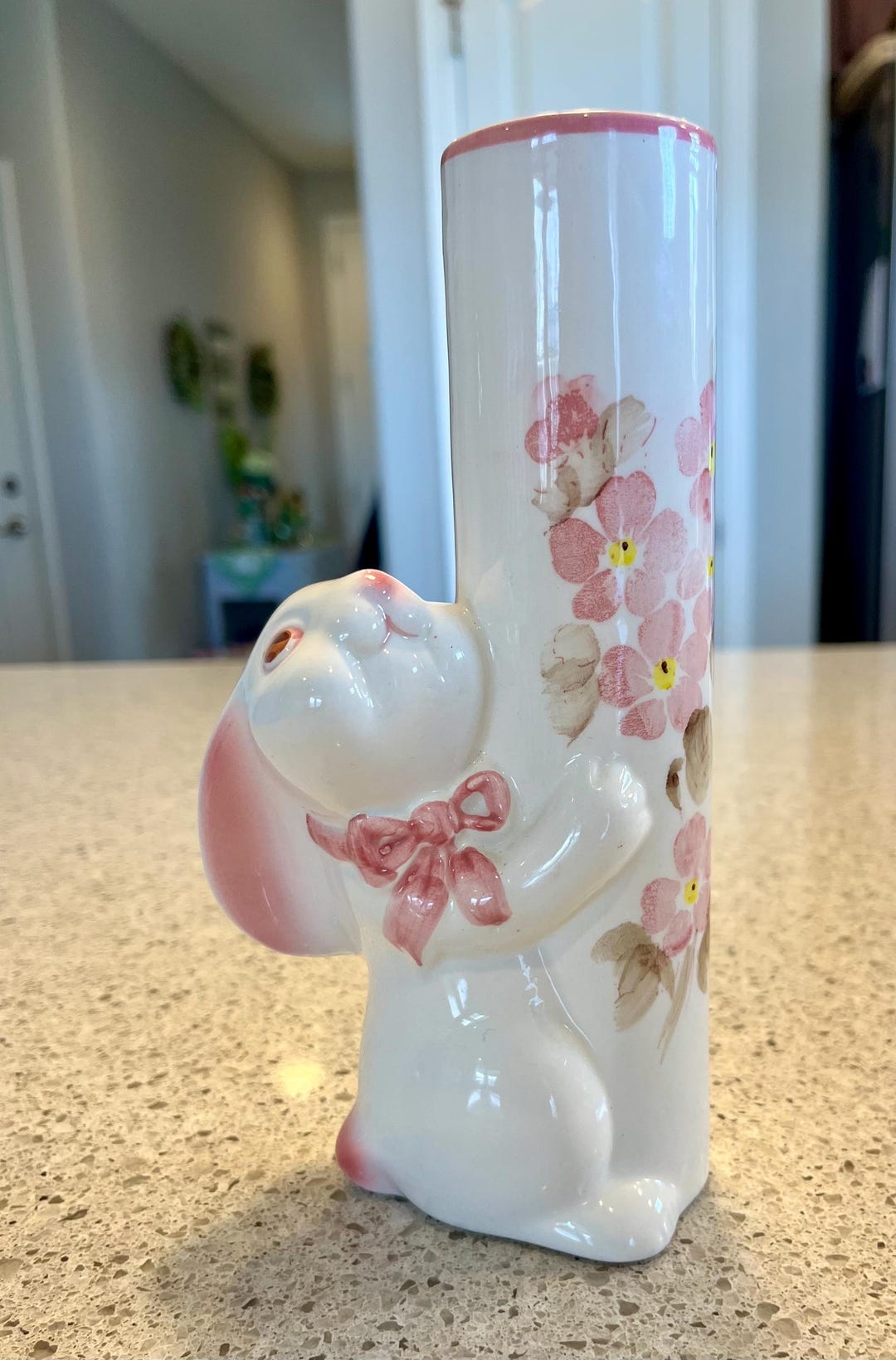 Vintage Easter Bunny Bud Vase 1987 FTD Weiss Ceramics Brazil 7.5 Inches ...