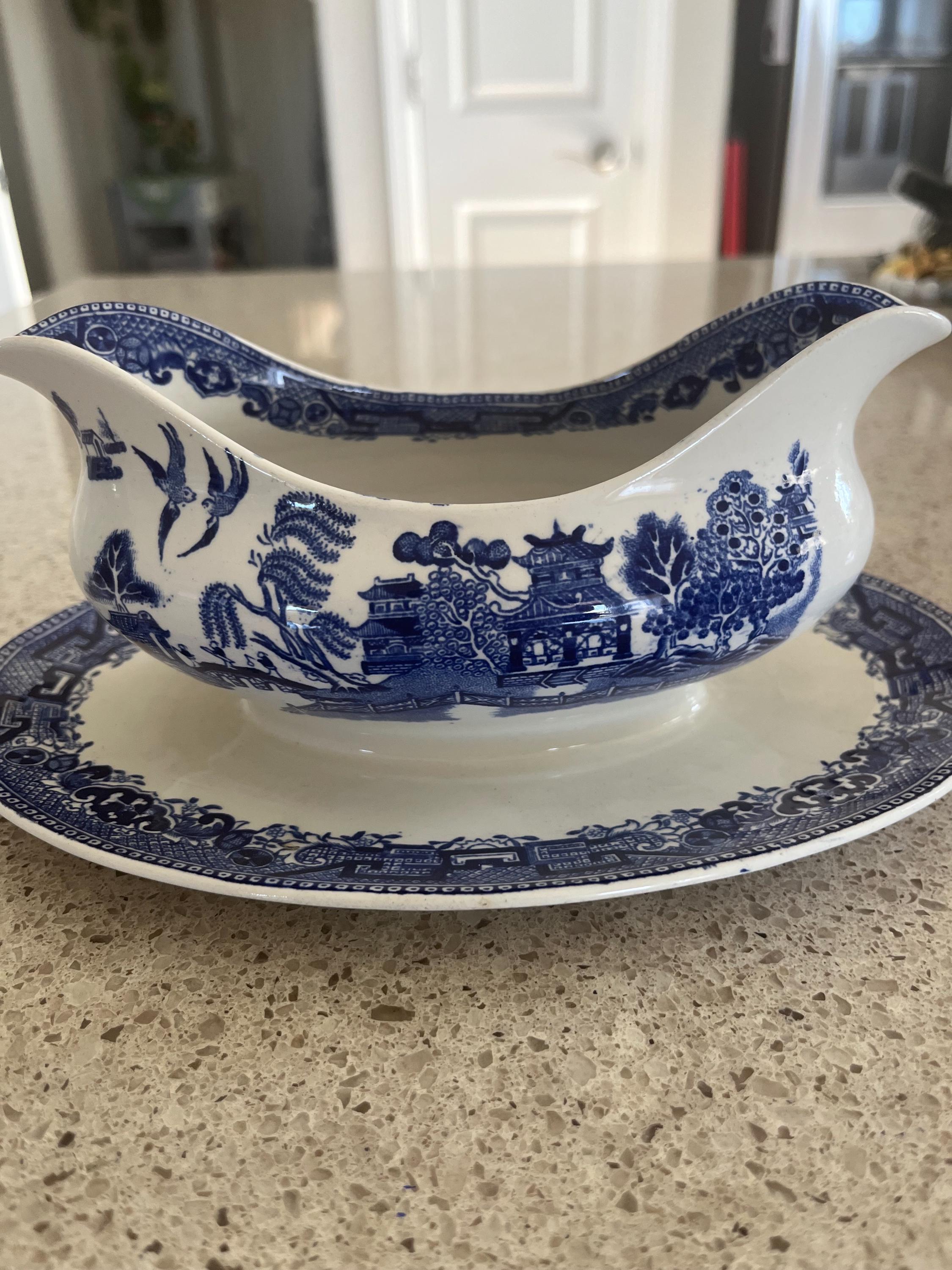 Vintage Blue Willow Gravy Boat, - Etsy