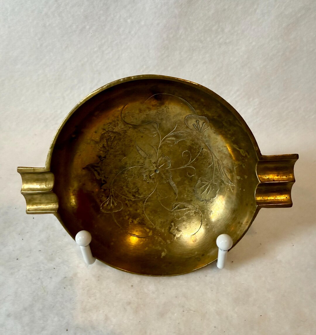 Vintage Brass Ashtray, Often Used Today as a Decorative Trinket Dish or ...