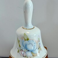 Vintage Cottage Rose Bell, Bone China Made in Taiwan, White, Roses - Etsy