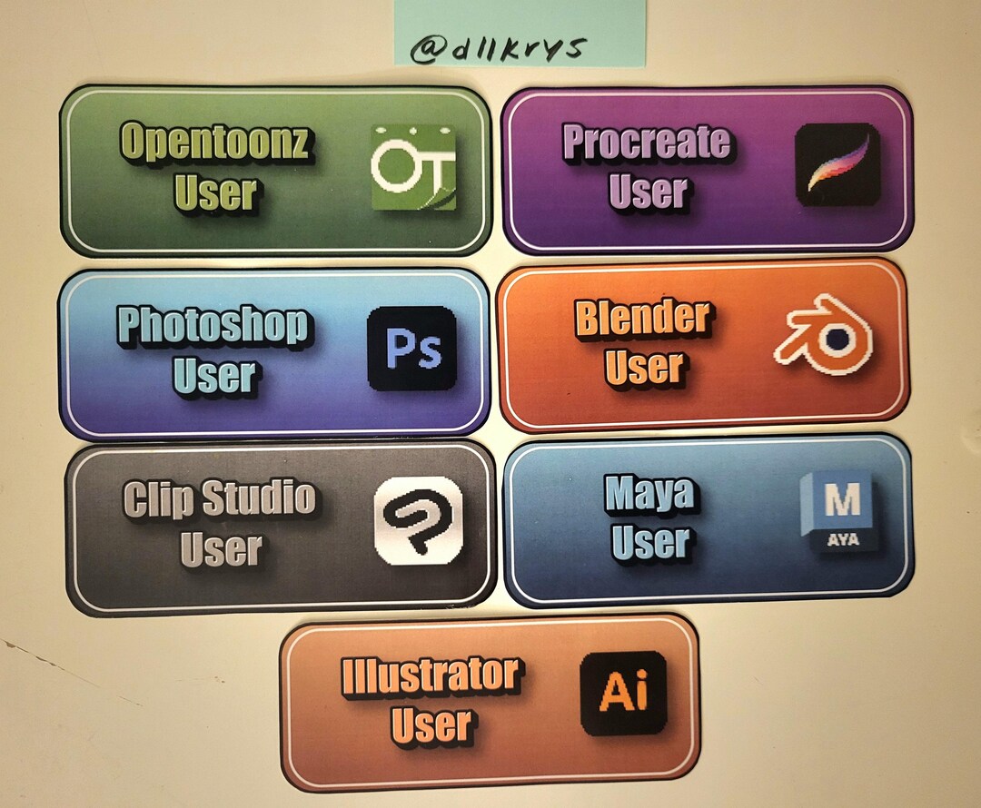 Digital Art Program Stickers - Etsy