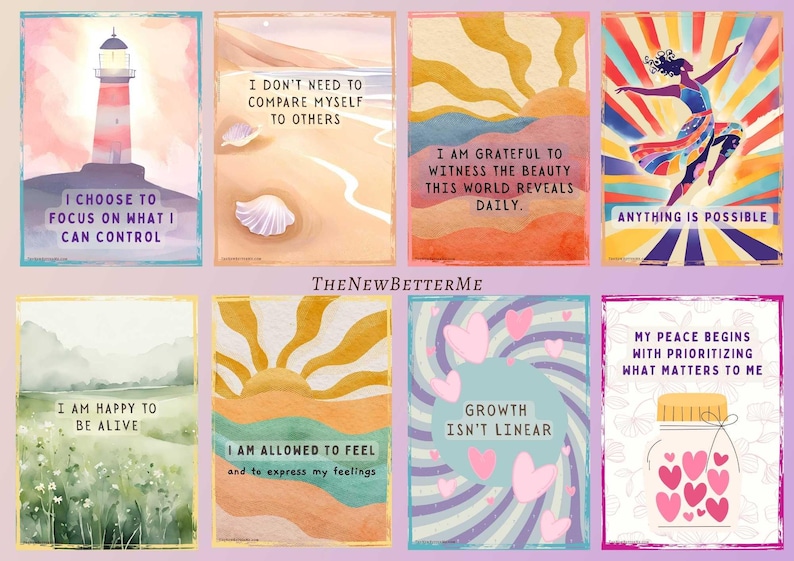 Affirmation Cards, Positive Quote Flashcards, Self Esteem, Confidence ...