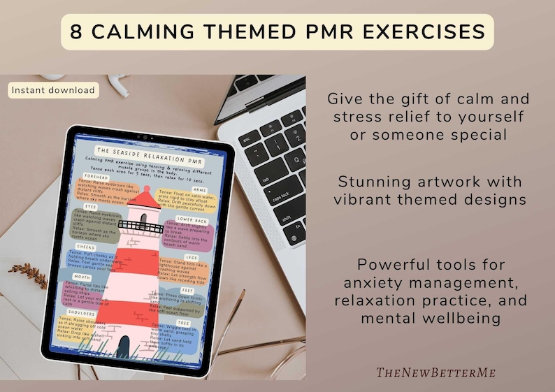 Progressive Muscle Relaxation (PMR) Themed Exercise Cards, Coping Skill ...