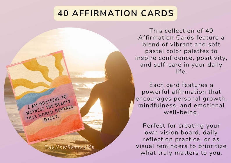 Affirmation Cards, Positive Quote Flashcards, Self Esteem, Confidence ...