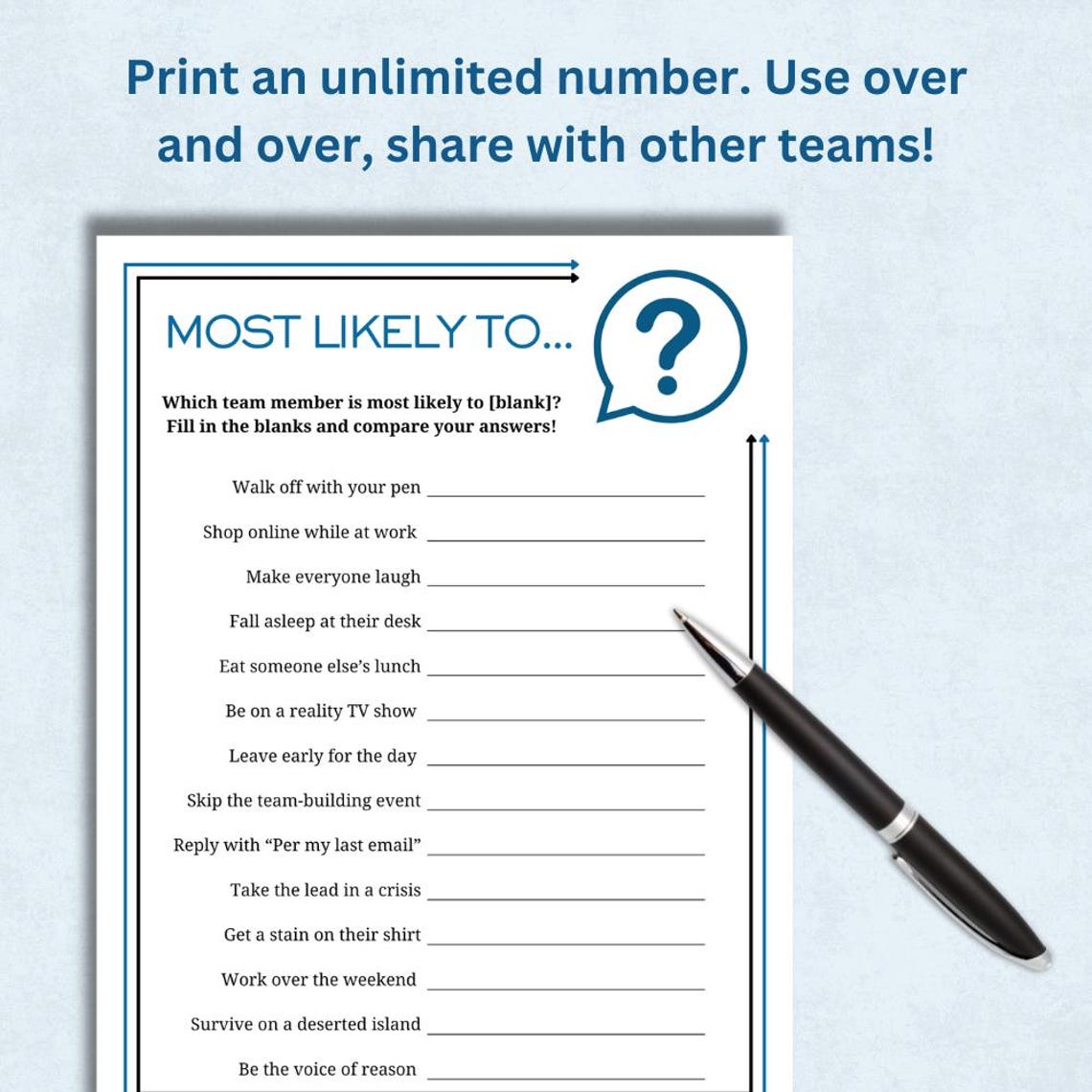 Team Building Games - Set of 8 - Perfect for Ice Breakers, Office ...