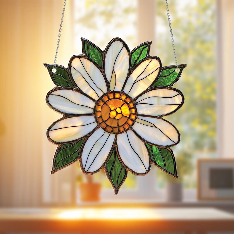 Stained Glass Daisy - Etsy