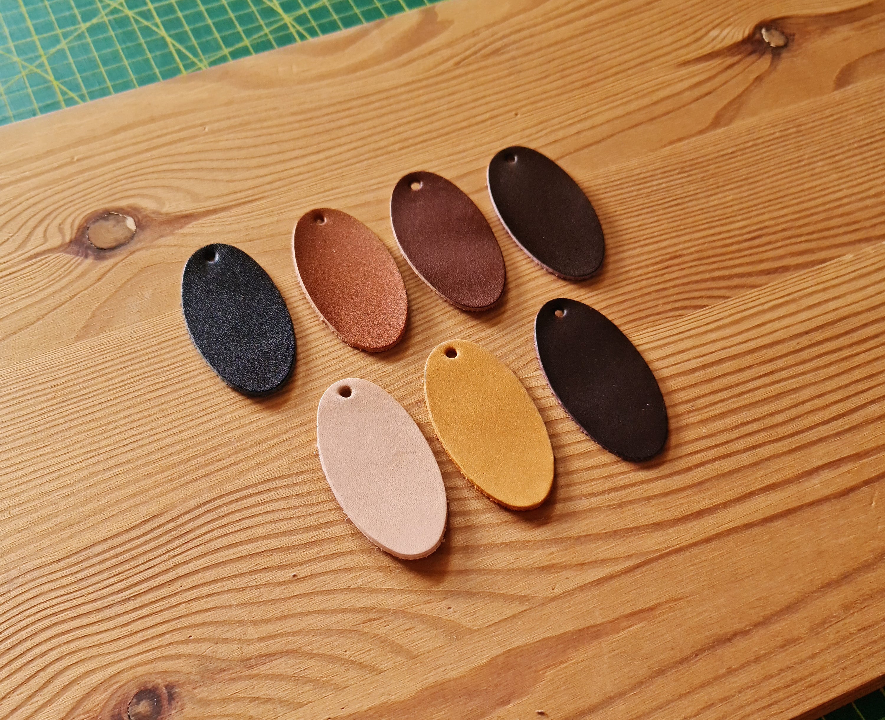 Blank Oval Tag Leather Tag With Hole Size 6.5cm X 3.2cm - Etsy