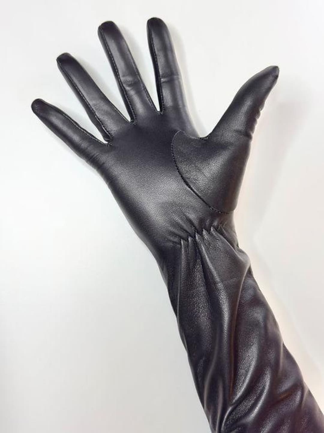 Black Leather Opera Gloves – Long Evening Dress Gloves - Etsy UK