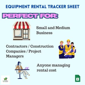 Equipment Rental Tracker - Excel Cost Calculator Tool for Rental ...