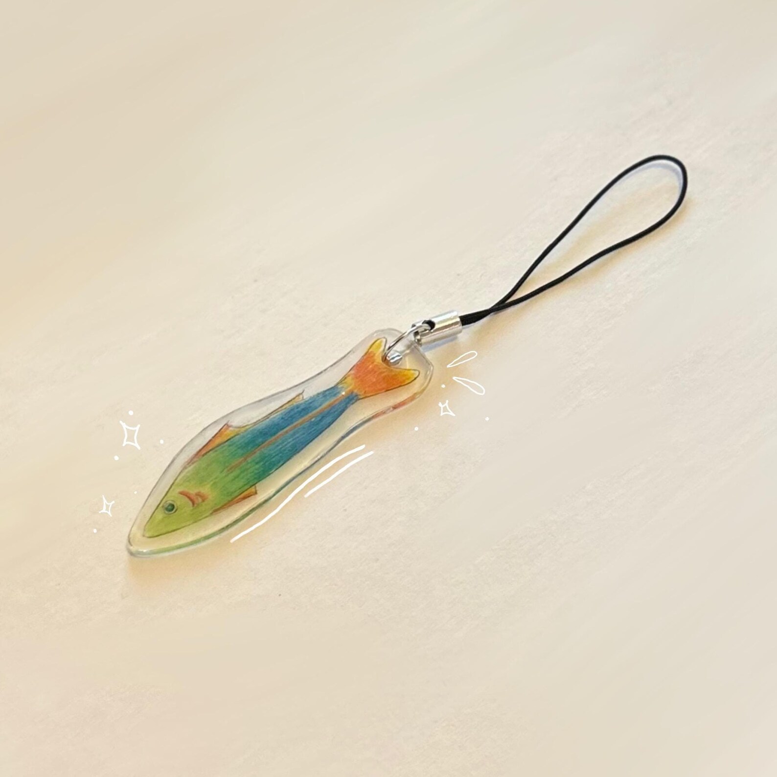 Colorful Fish Keychain, Aquatic Fish Phone Charm, Phone Accessory, Fish ...