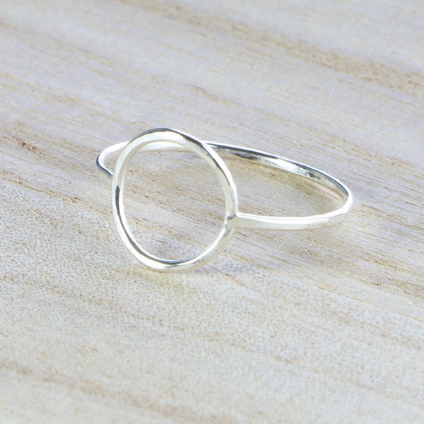 Silver Circle Ring - Etsy