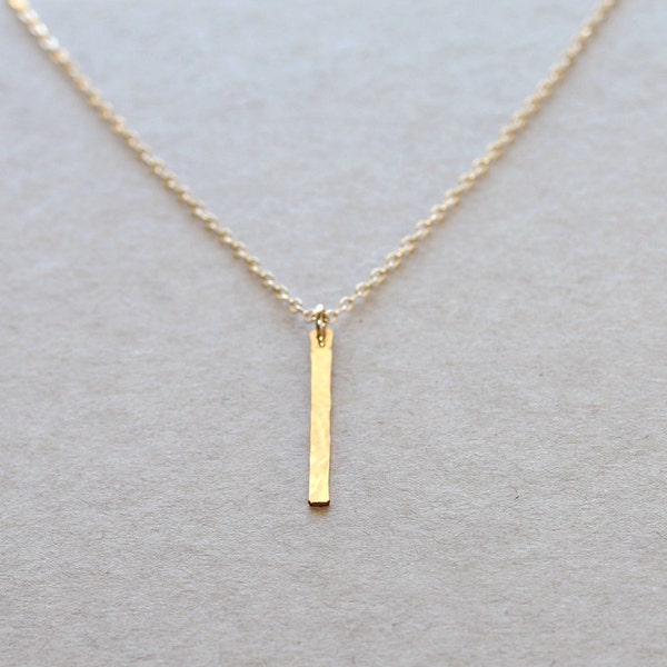 Gold Bar Necklace - Etsy