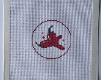 Italian Good Luck Cornicello Needlepoint Canvas – Red Chili Pepper ...