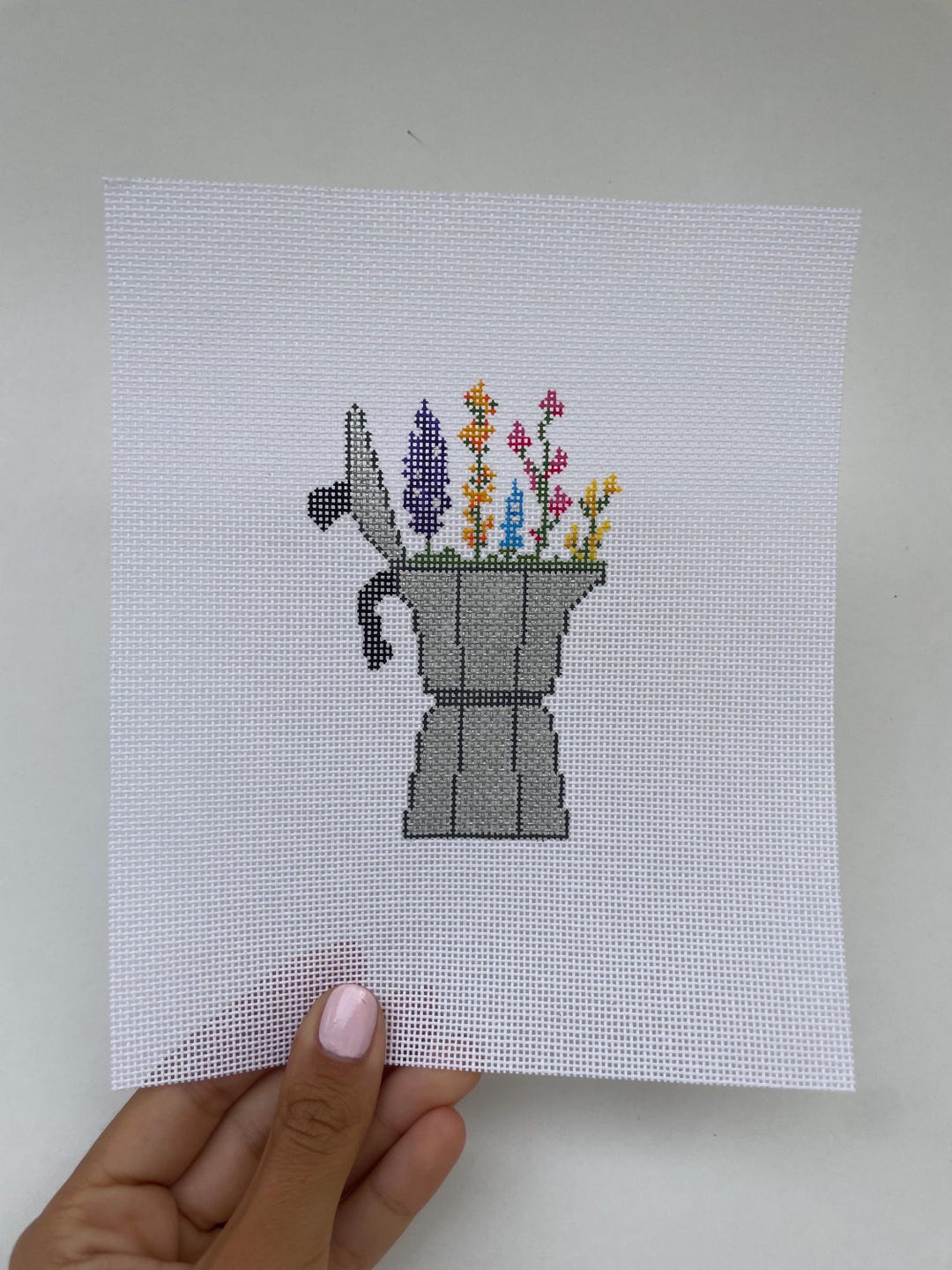 Needlepoint Canvas "blooming Italian Moka" – Hand Painted Design - Etsy
