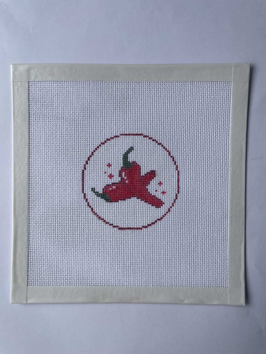 Italian Good Luck Cornicello Needlepoint Canvas – Red Chili Pepper ...