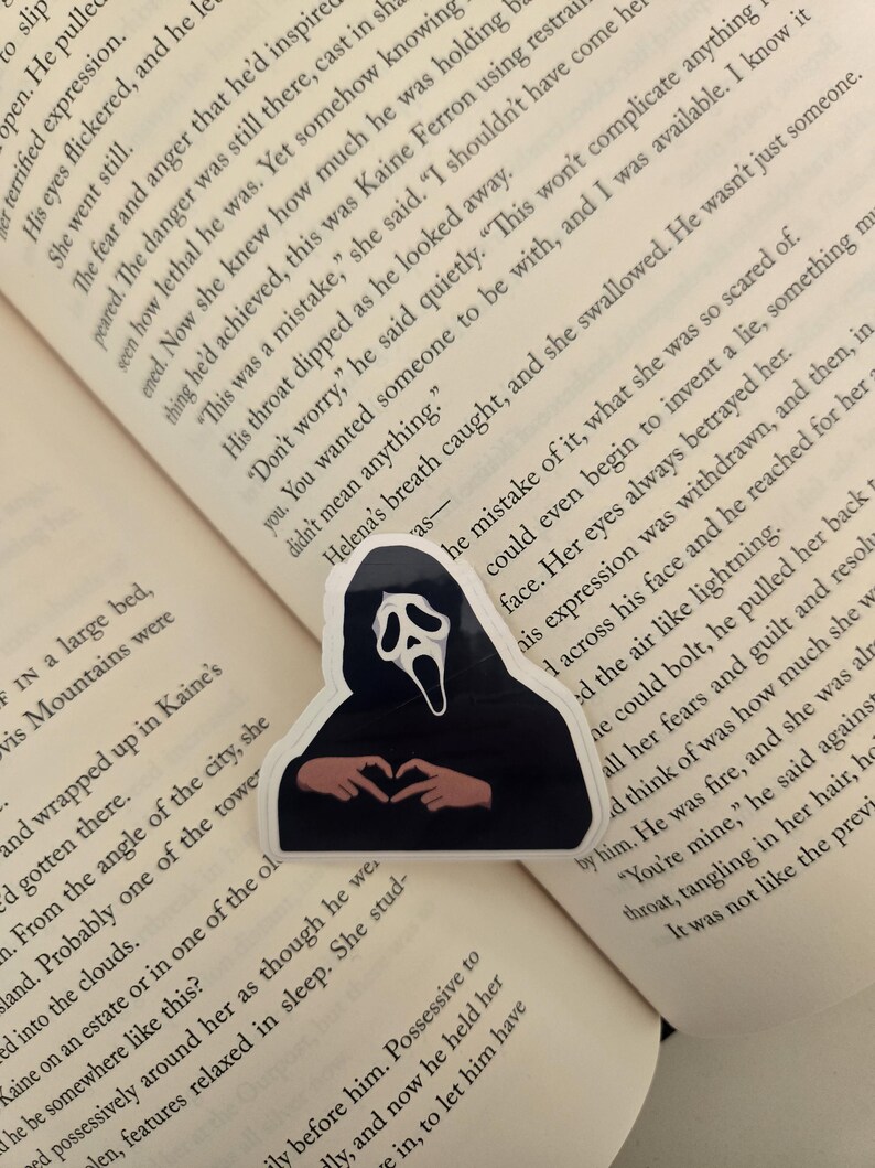 Ghostface Heart Hands Sticker | Horror Movie Vinyl Sticker - Etsy