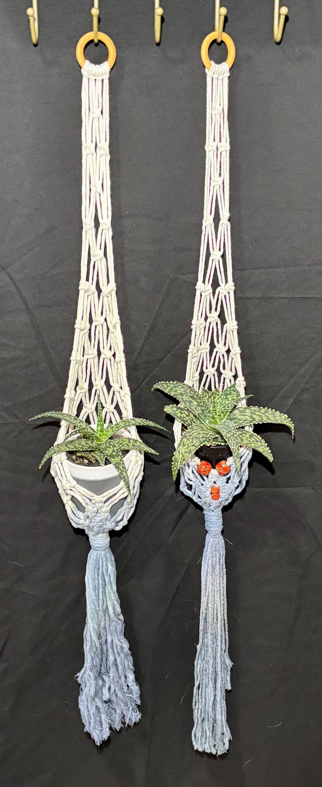 Macrame Tear Drop Globe Planter - Etsy