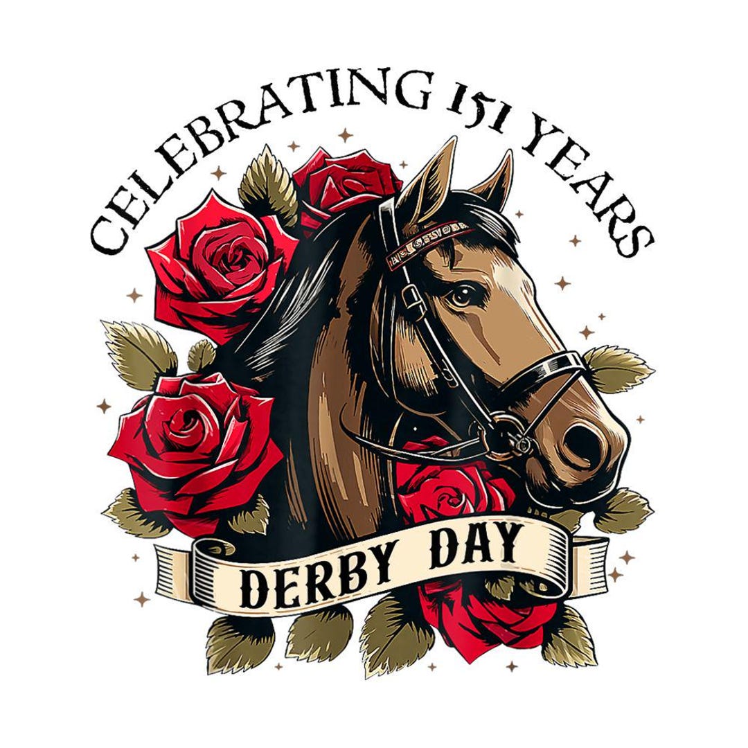 Celebrating 151 Years Ky Derby Day Men Women Vintage Digital Png ...