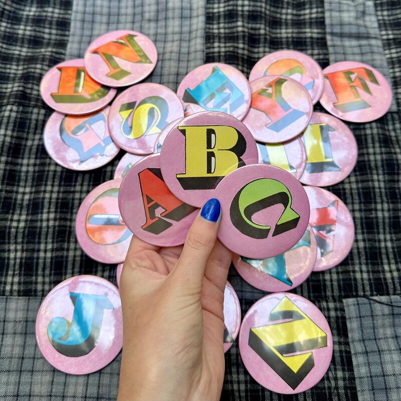 Alphabet Buttons - Etsy