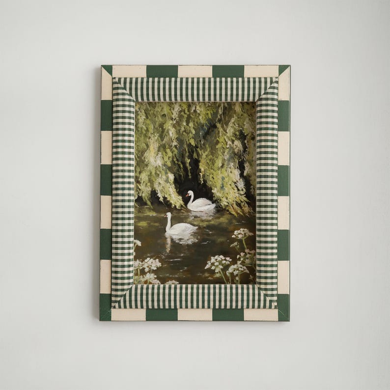 Swans in Willows | Fine Art Print by Taylor Hammond | Pond Scene, Swan ...