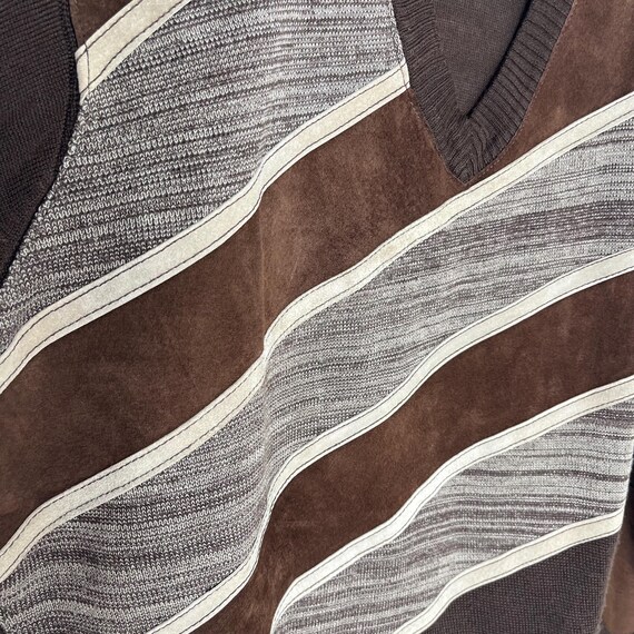 Vintage 70s Alan Stuart Acrylic Sweater: Brown Disco … - Gem