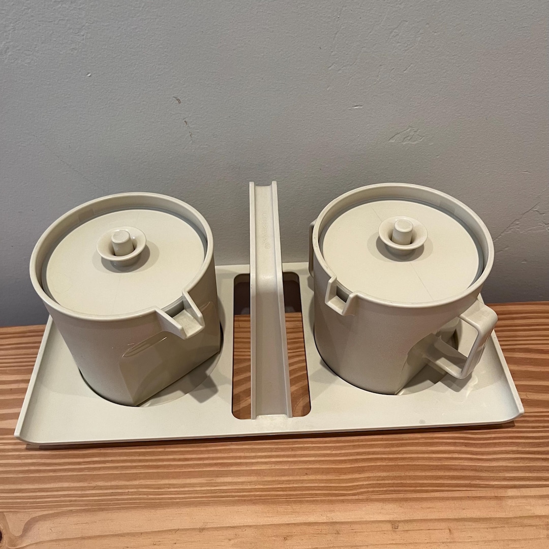 Vintage 1980s Tupperware Sugar and Creamer Set With Caddy Carrier ...
