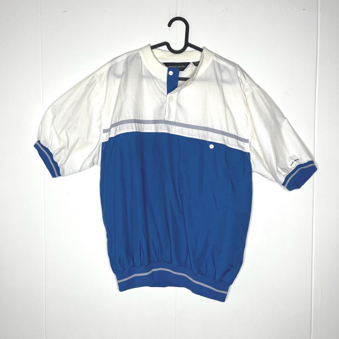 Vintage 1980s Men’s Pierre Cardin Label Blue White Gray Polyester ...