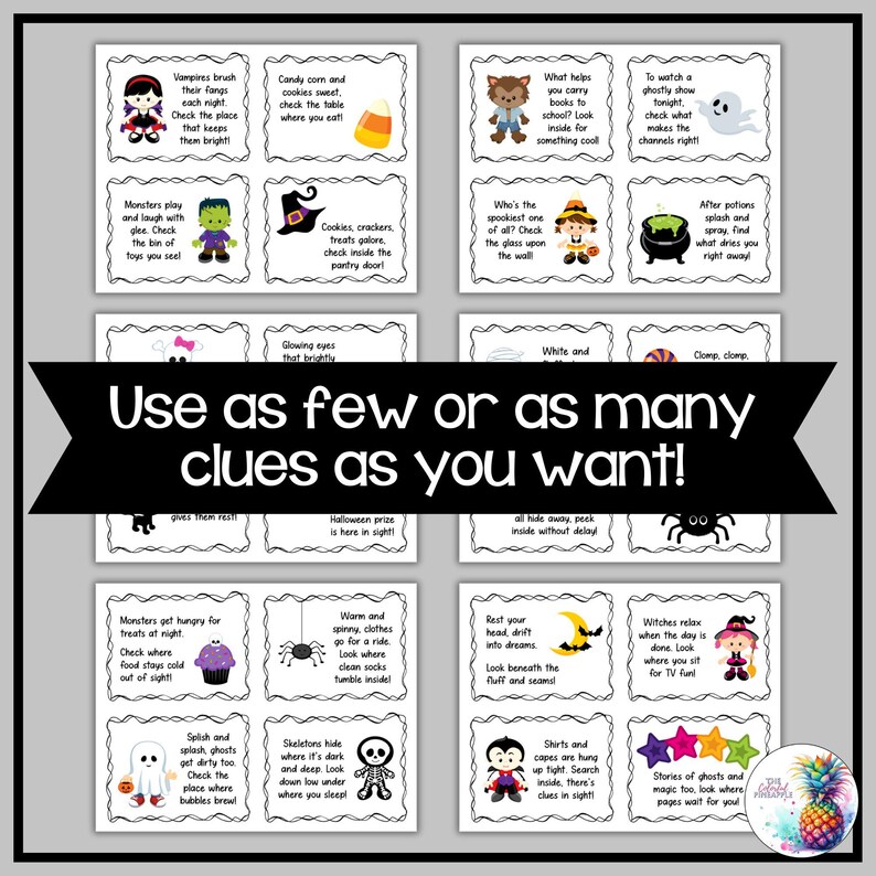 Halloween Scavenger Hunt – Indoor Kids Game (printable PDF) - Etsy