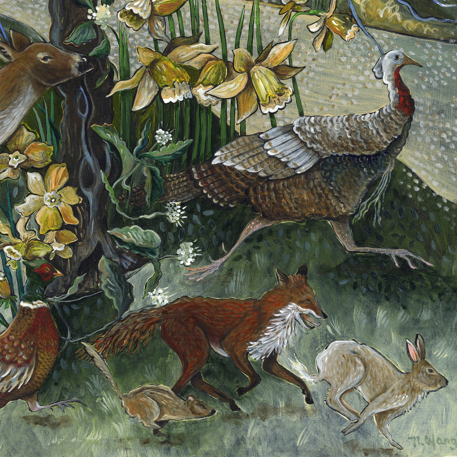 Peaceable Kingdom. the Animals. Art Print of Original Painting - Etsy