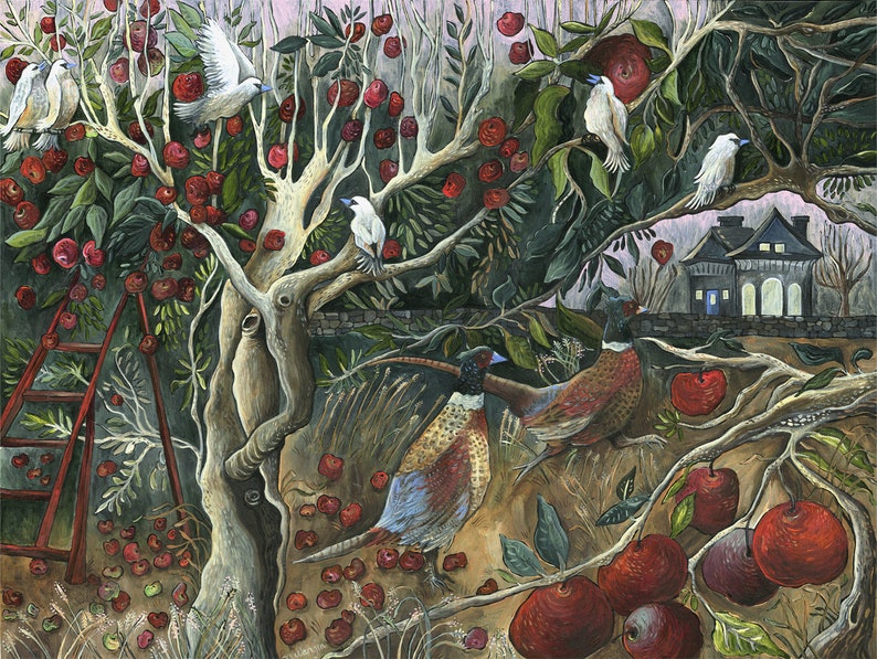 Autumn Orchard Art Print of Original Painting - Etsy