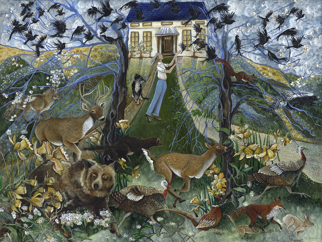 Peaceable Kingdom. the Animals. Art Print of Original Painting - Etsy