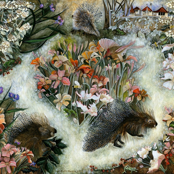 Porcupine Art - Etsy