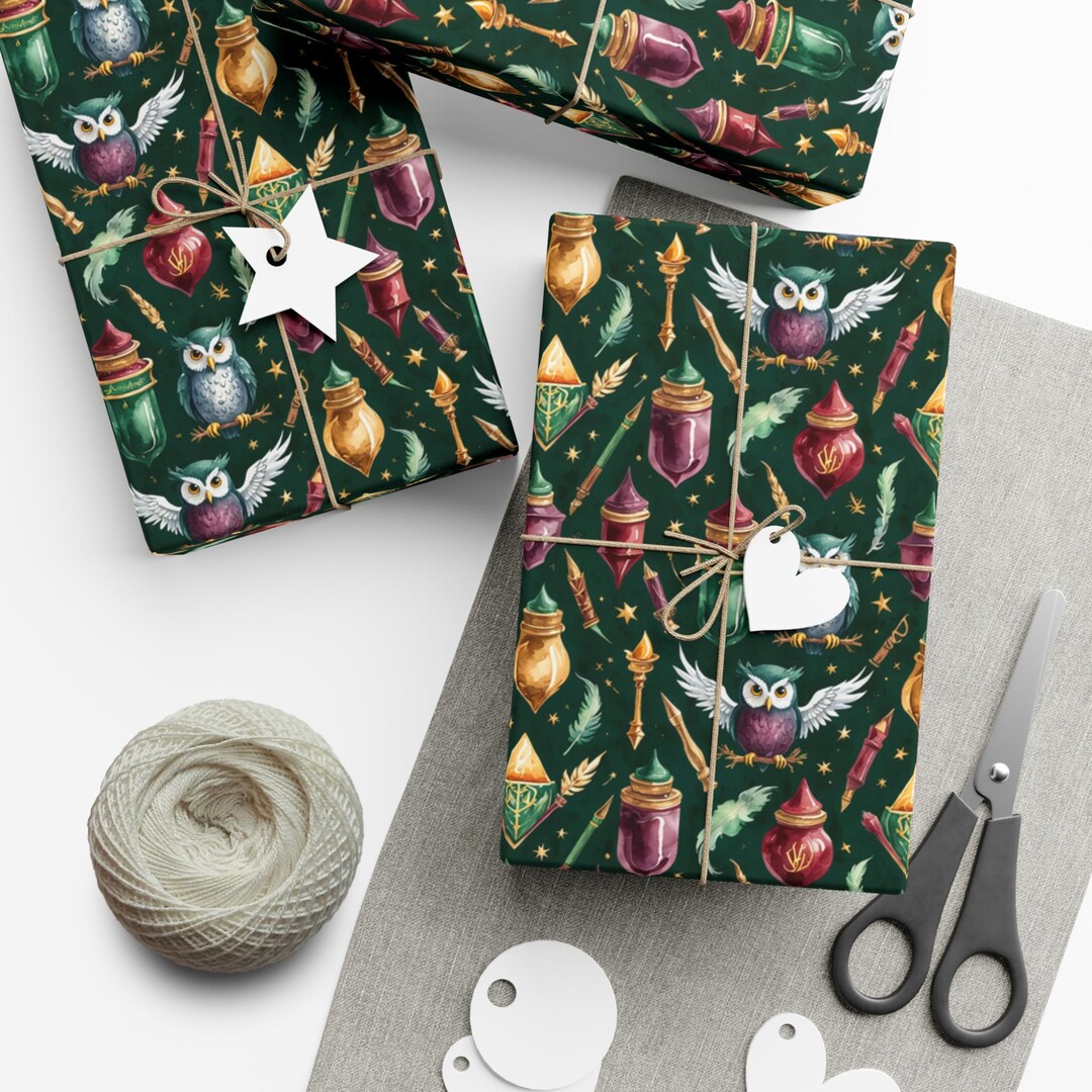 Wizard's Study Wrapping Paper - Etsy