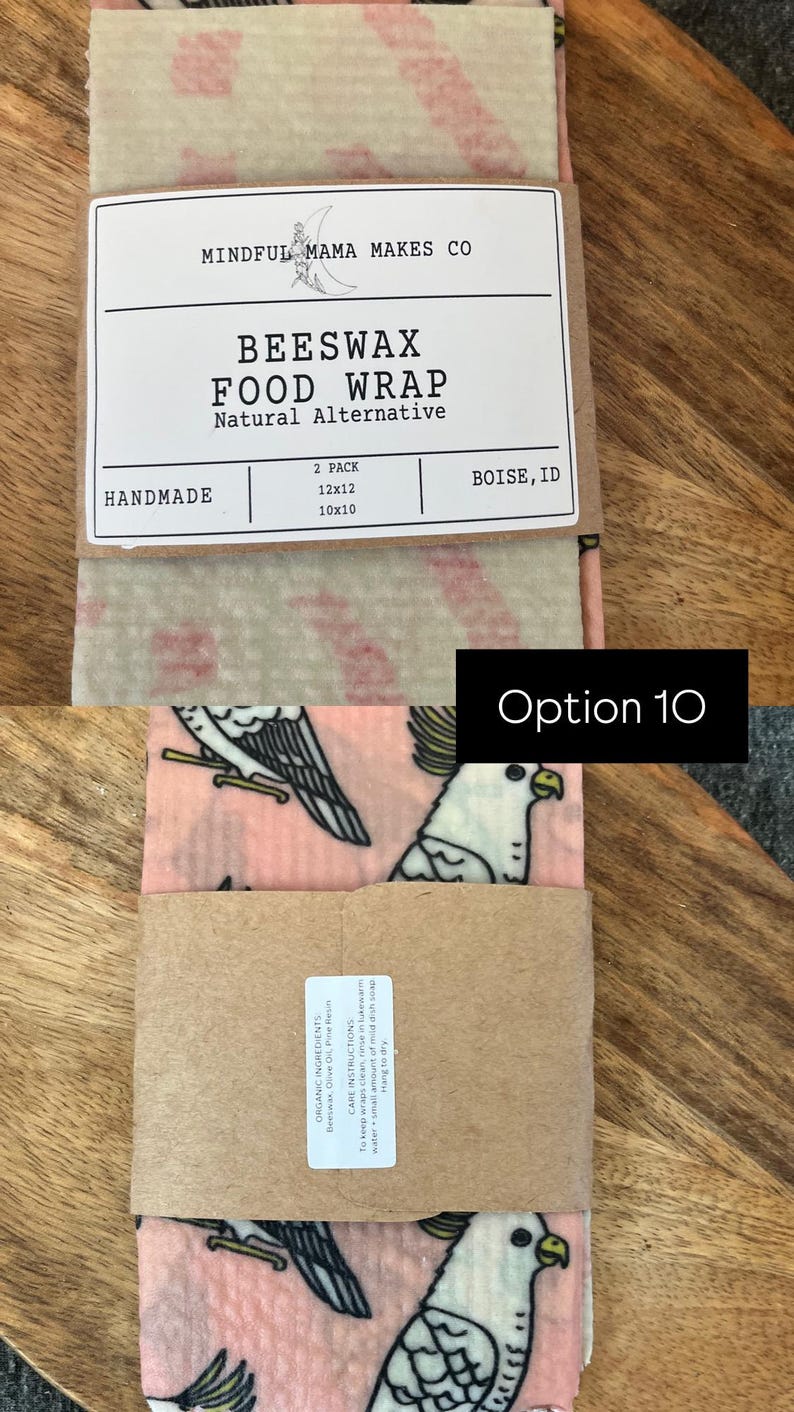 Beeswax Wraps- Natural Alternative- 2 Pack - Etsy