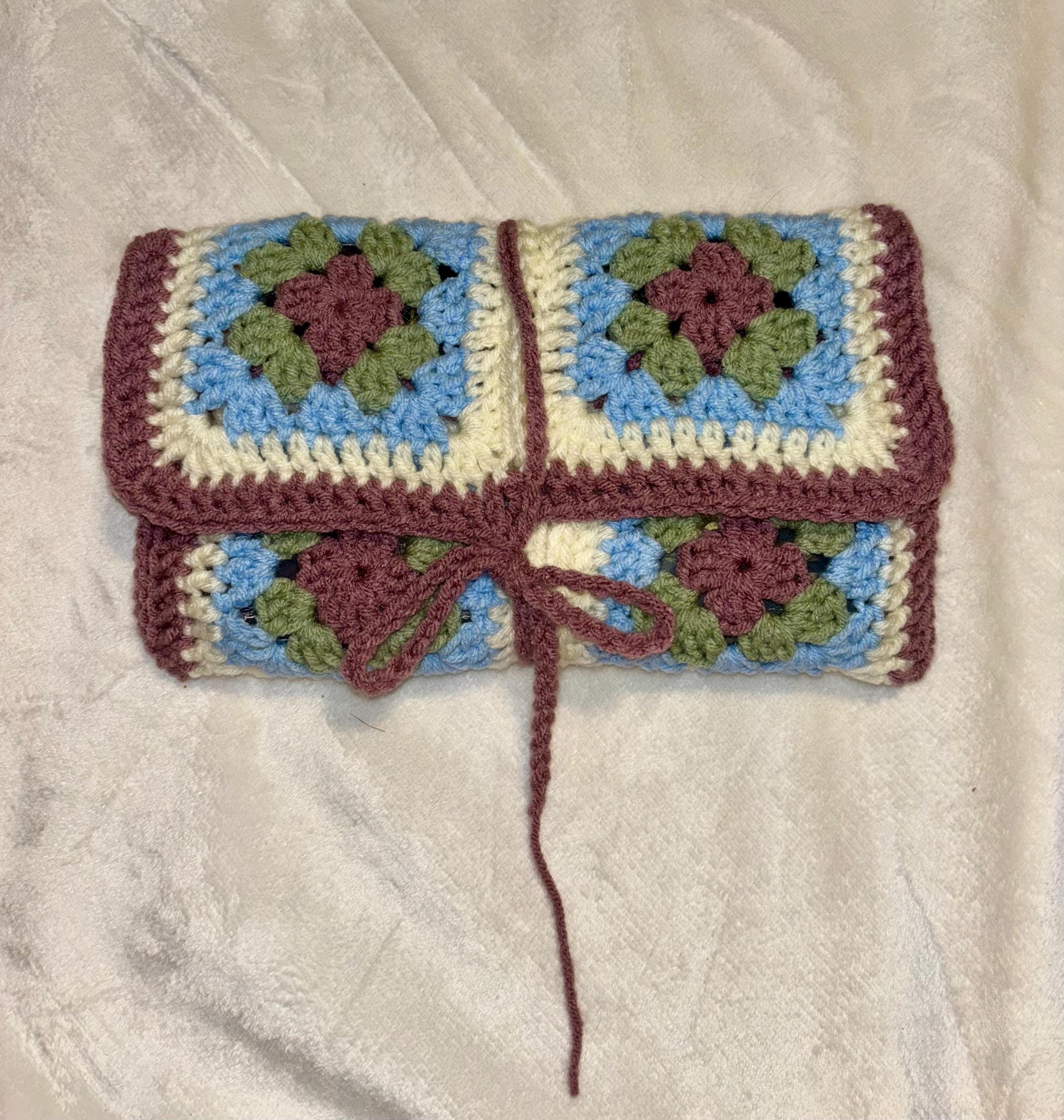 Crochet Book Cover - Granny Square - Etsy