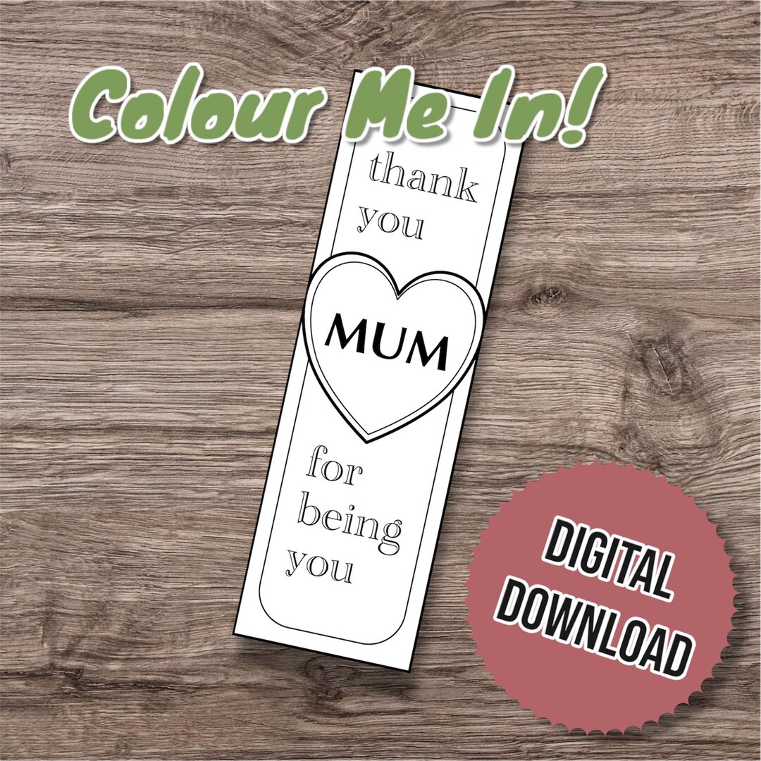 Mothers Day Bookmark| Printable Mother’s Day Gift| Small Mother’s Day ...