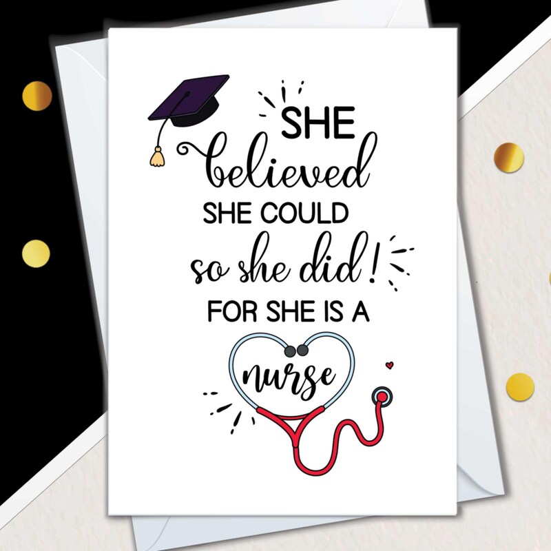 Nurse Graduation Card - Etsy
