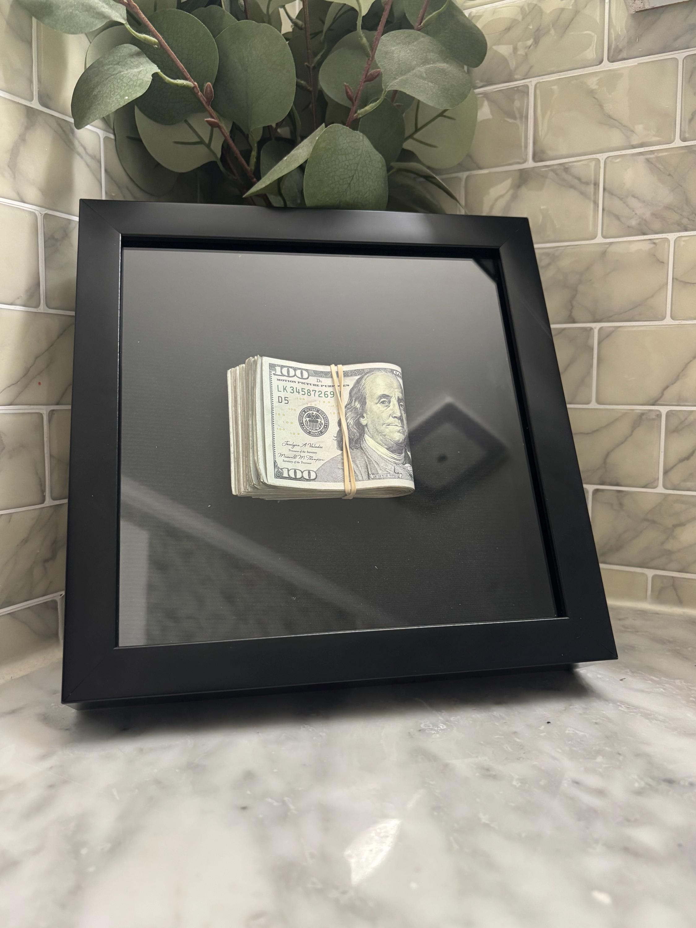 3D Shadow Box Money Decor, 5000 Dollars in Prop Money, Modern Wall ...