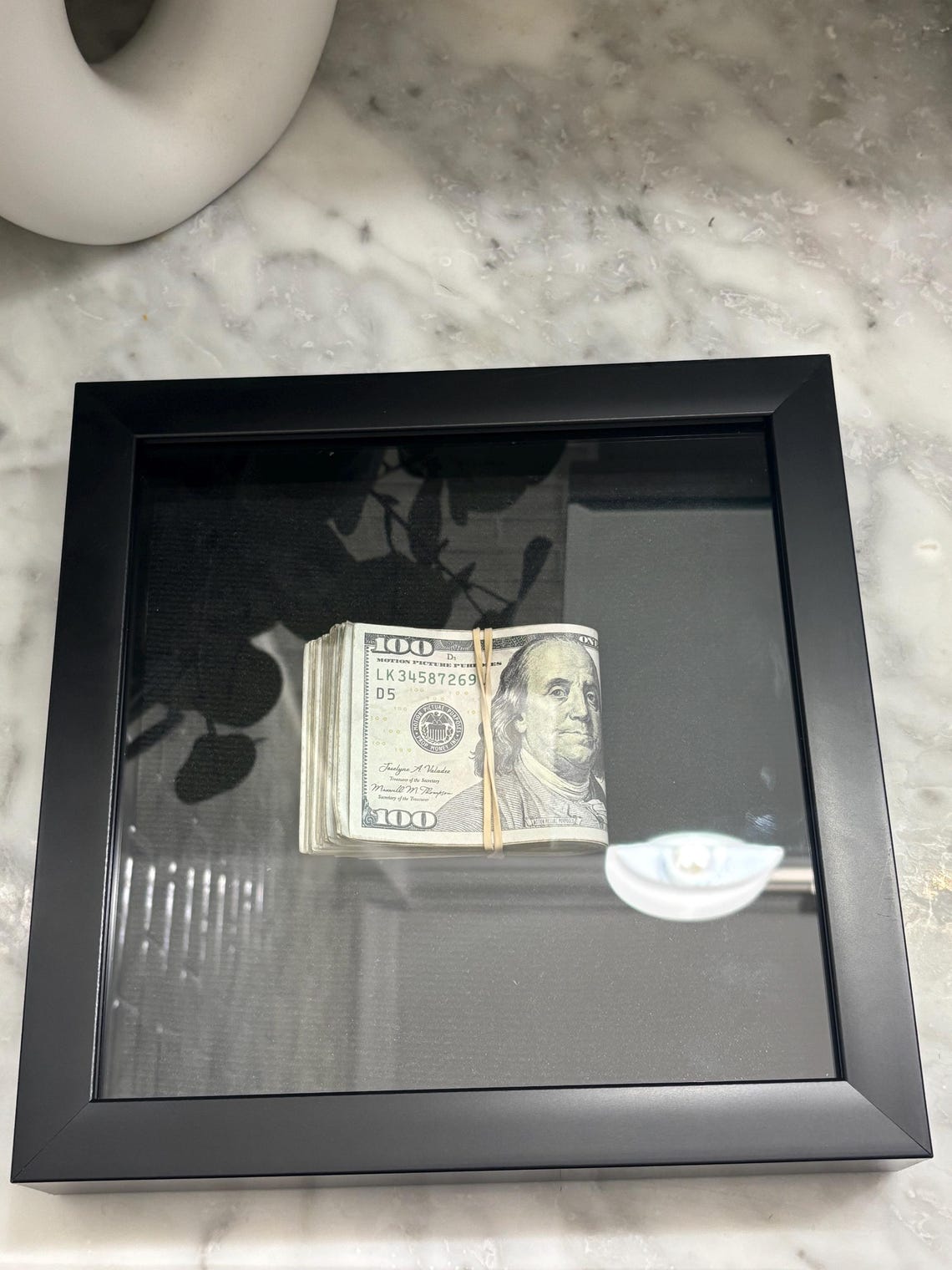 3D Shadow Box Money Decor, 5000 Dollars in Prop Money, Modern Wall ...