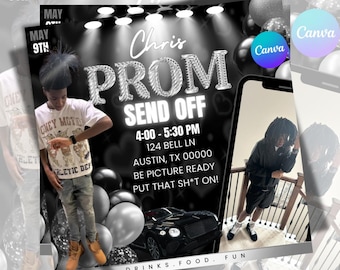 Prom Send off Flyer, Prom Flyer, Prom Special, Prom Add, Prom Digital ...