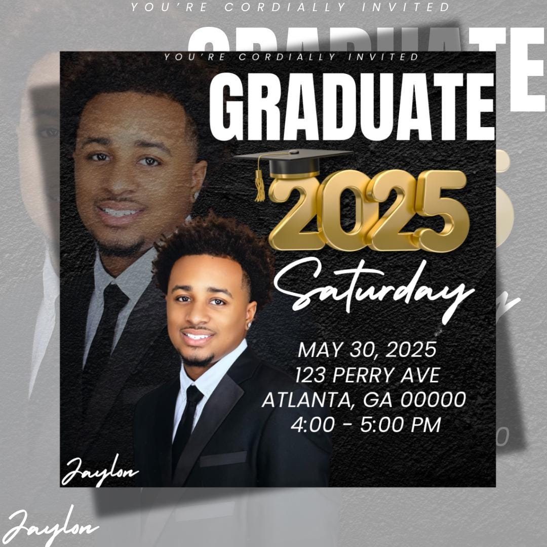 Graduate, Graduation Flyer, Graduate Flyer, High School Graduation ...