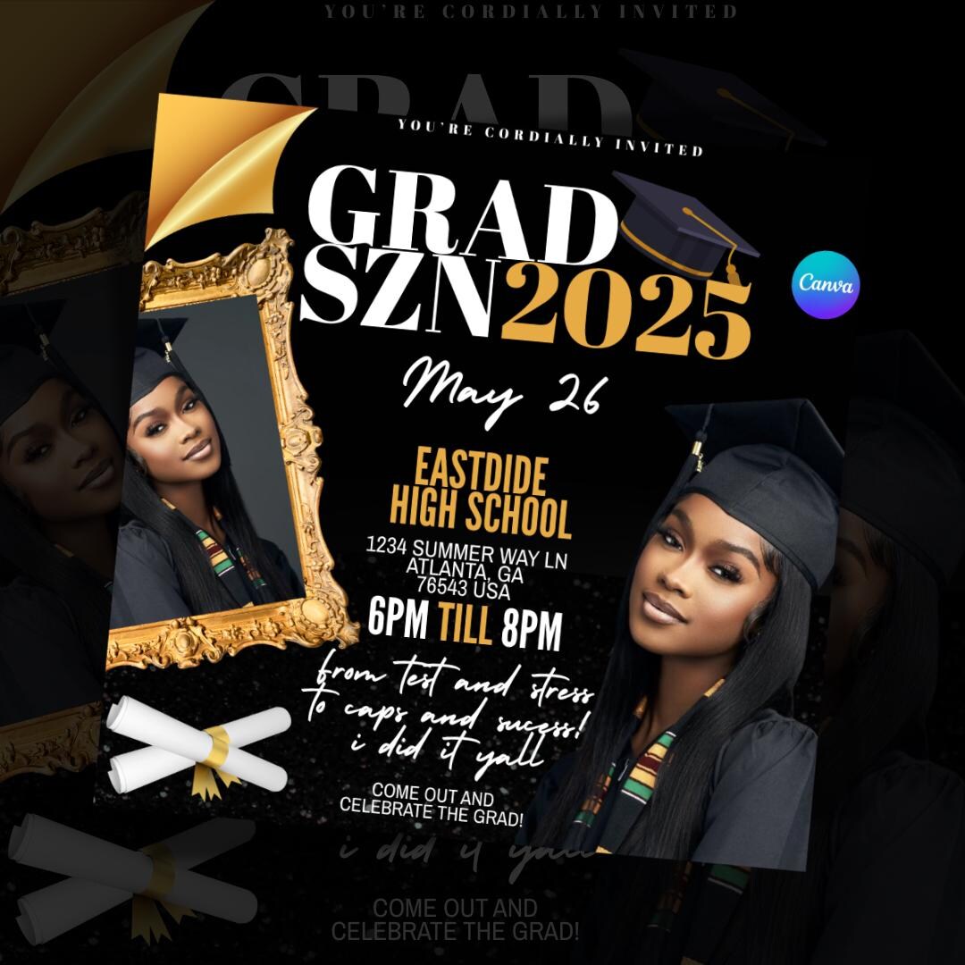 Graduation Flyer, Graduation, Graduation Invite, Grad Szn, High Scool ...