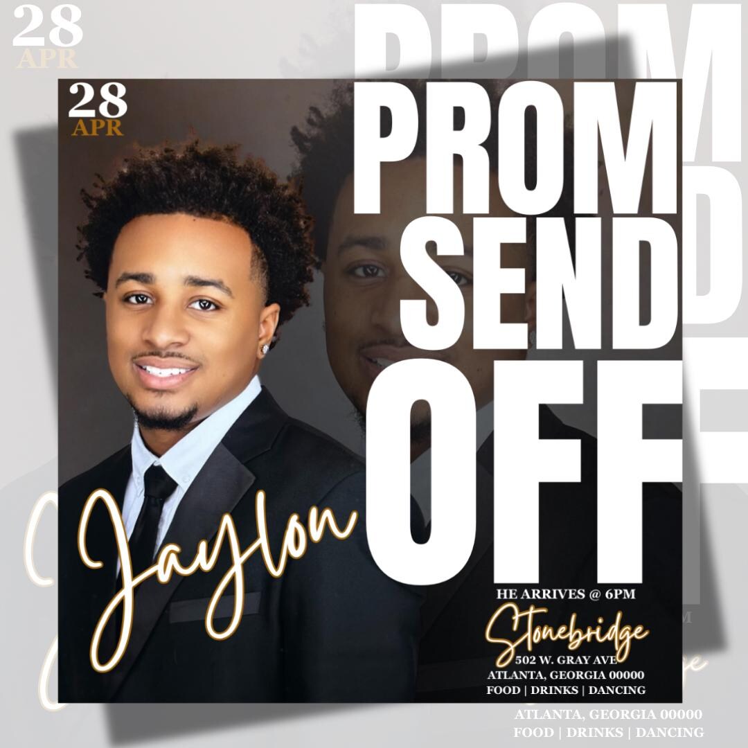 Prom Send off Flyer, Prom Flyer, Prom Special, Prom Add, Prom Digital ...