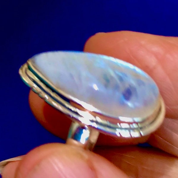 Large Moonstone Ring - Etsy
